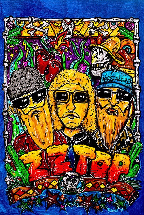 ZZ Top Art Print - Etsy