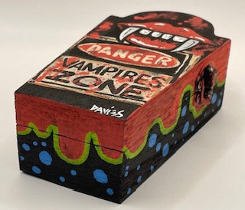 Vampires Zone Custom Hand Painted Mini Coffin Mini Coffin Coffin ...