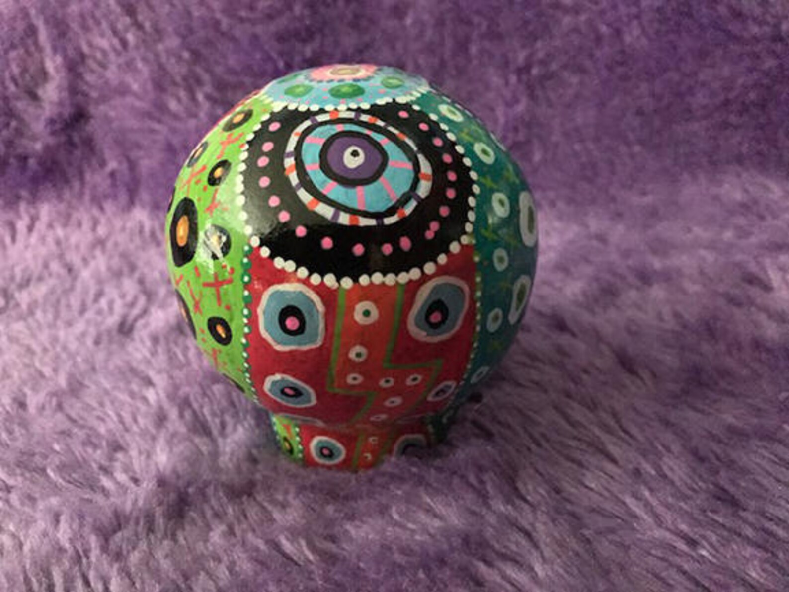 Custom Hand Painted Ceramic Skull, Skull – Coffin – Day of the Dead ...