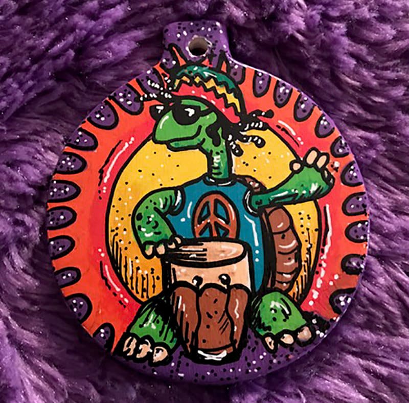 ORNAMENT - Hippie Turtle Ornament - Etsy