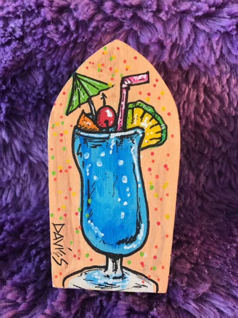 Boat Drinks Themed Mini Coffin -custom Hand Painted Mini Coffin, Music ...