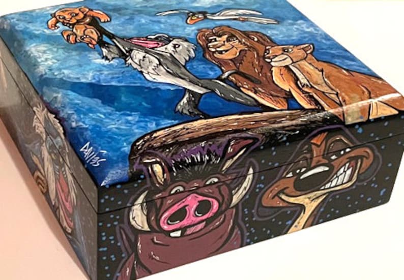 Lion King Themed Custom Hand Painted Cigar Box - Etsy