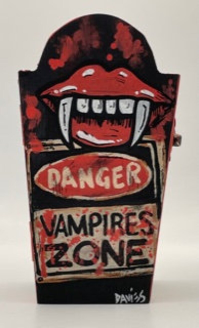 Vampires Zone- Custom Hand Painted Mini Coffin – Mini Coffin – Coffin ...