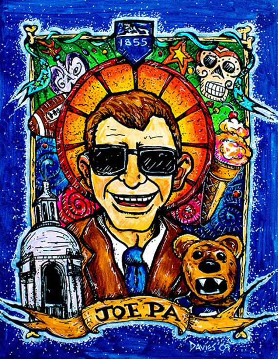Digital Prints Prints Art & Collectibles Joe Paterno JoePa Penn State ...