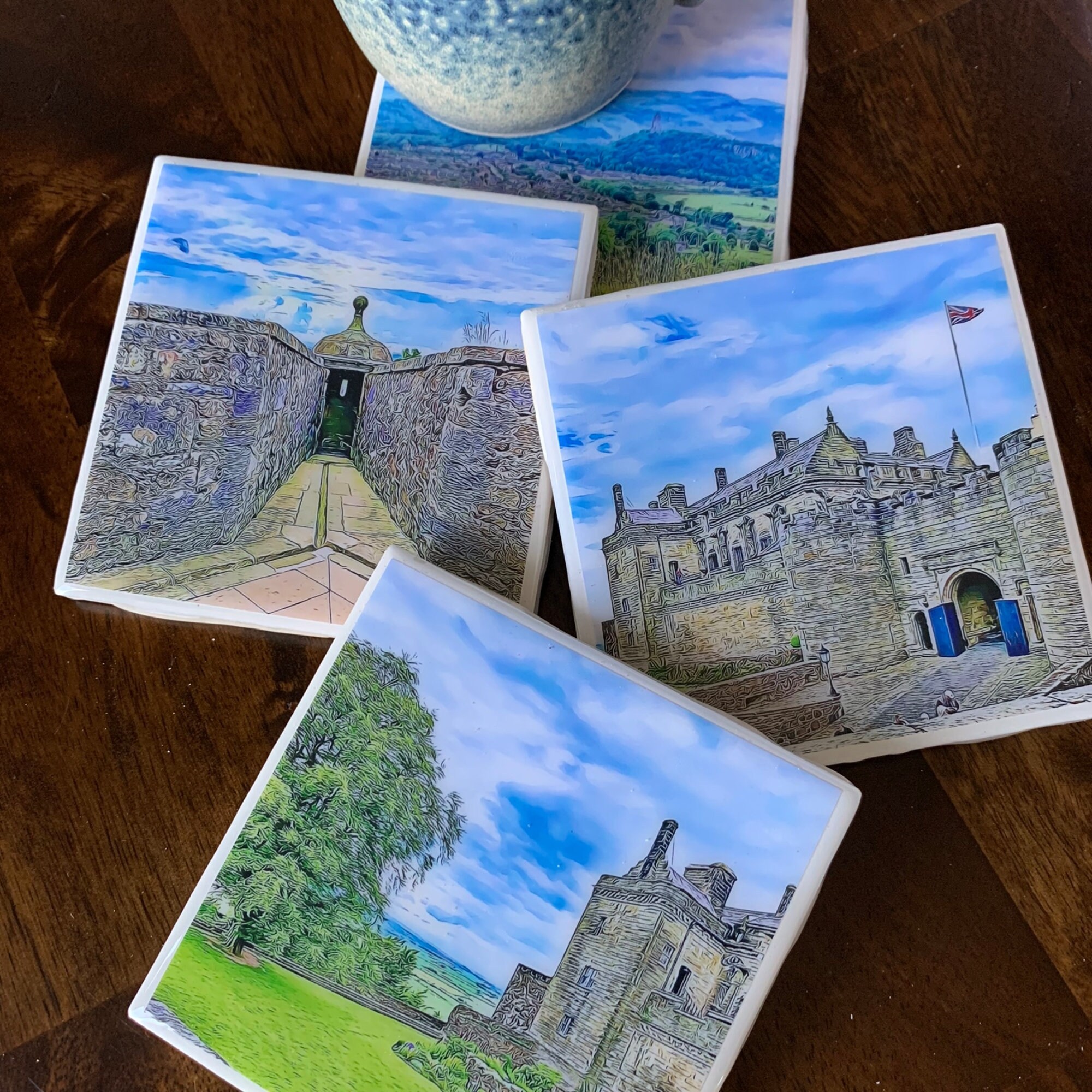 Set of 4 ceramic tile coasters Decorative Tiles Home Décor Home ...