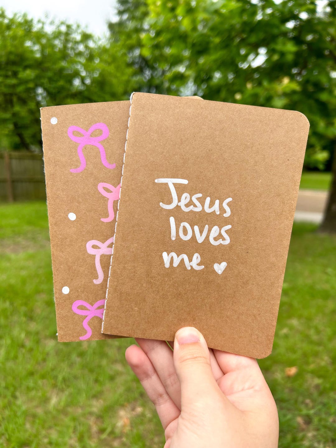 Hand Painted Lined Mini Notebook, Jesus Loves Me Notebooks, Painted ...
