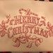 Victorian Redwork Merry Christmas embroidered flour sack towel | Etsy
