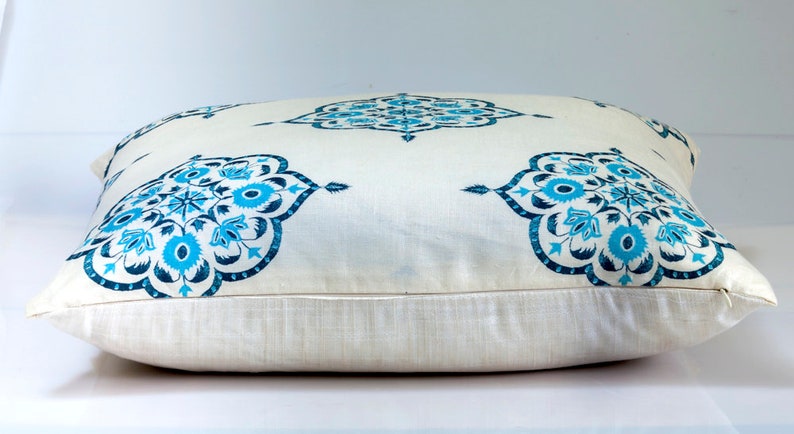 Blue Geometric Pillow Coverdesigner's Decorative Pillow - Etsy