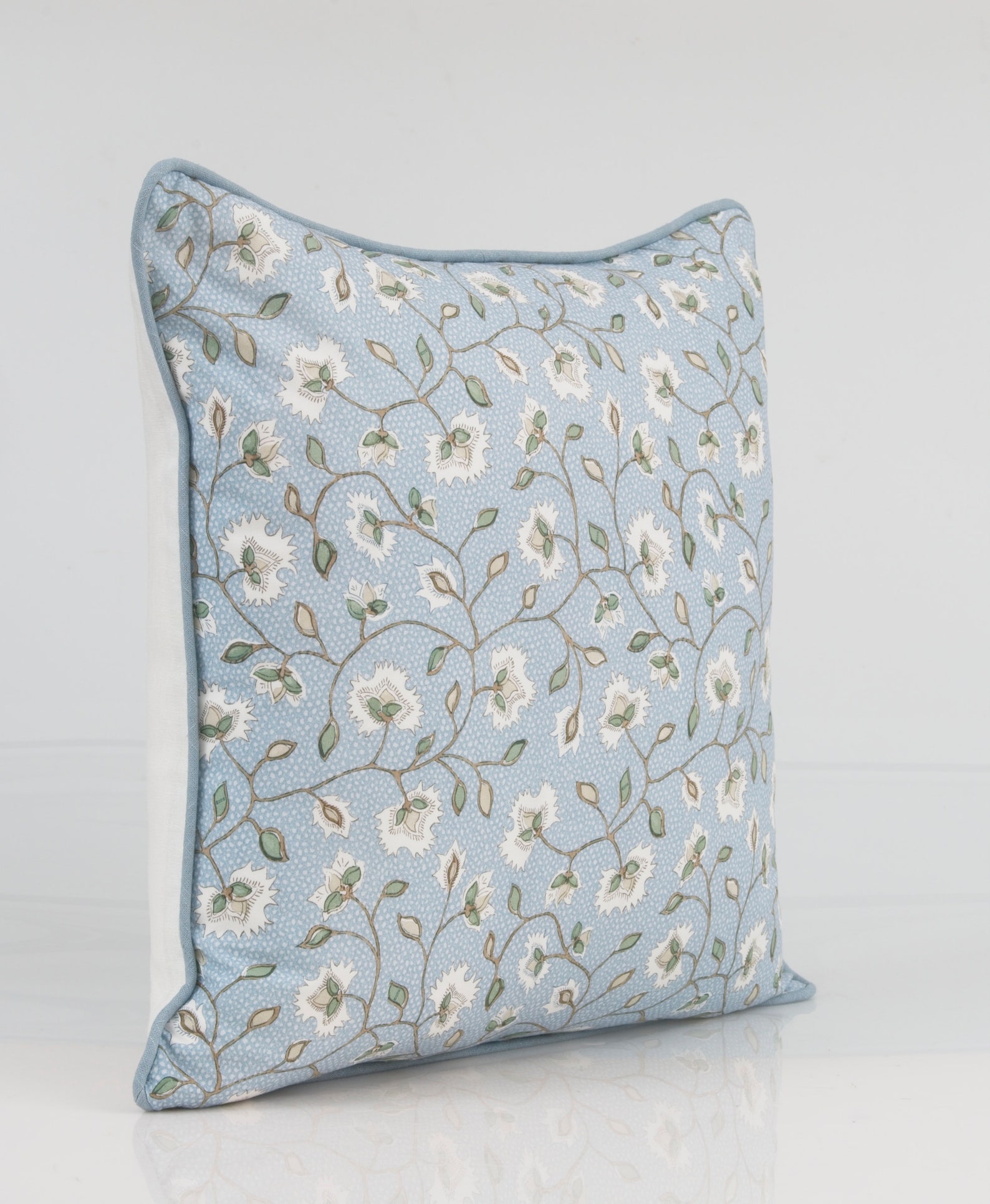 Thibaut Chelsea Floral Pillow Cover, French Blue and Green - Etsy