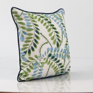 Thibaut Augusta Pillow Cover in Blue and Green, Green Accent Pillow ...