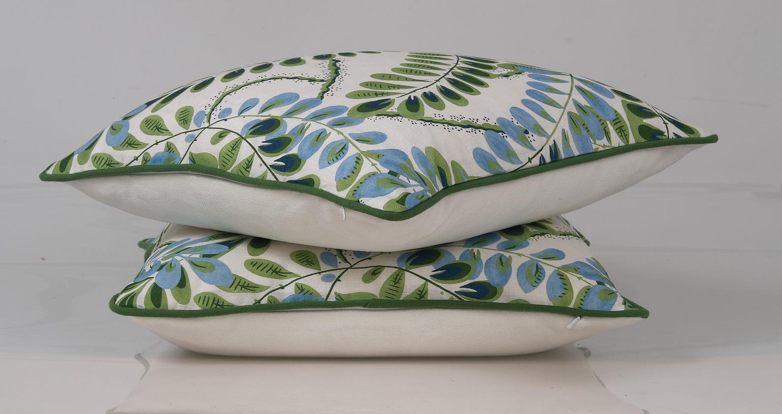 Thibaut Augusta Pillow Cover in Blue and Green, Green Accent Pillow ...