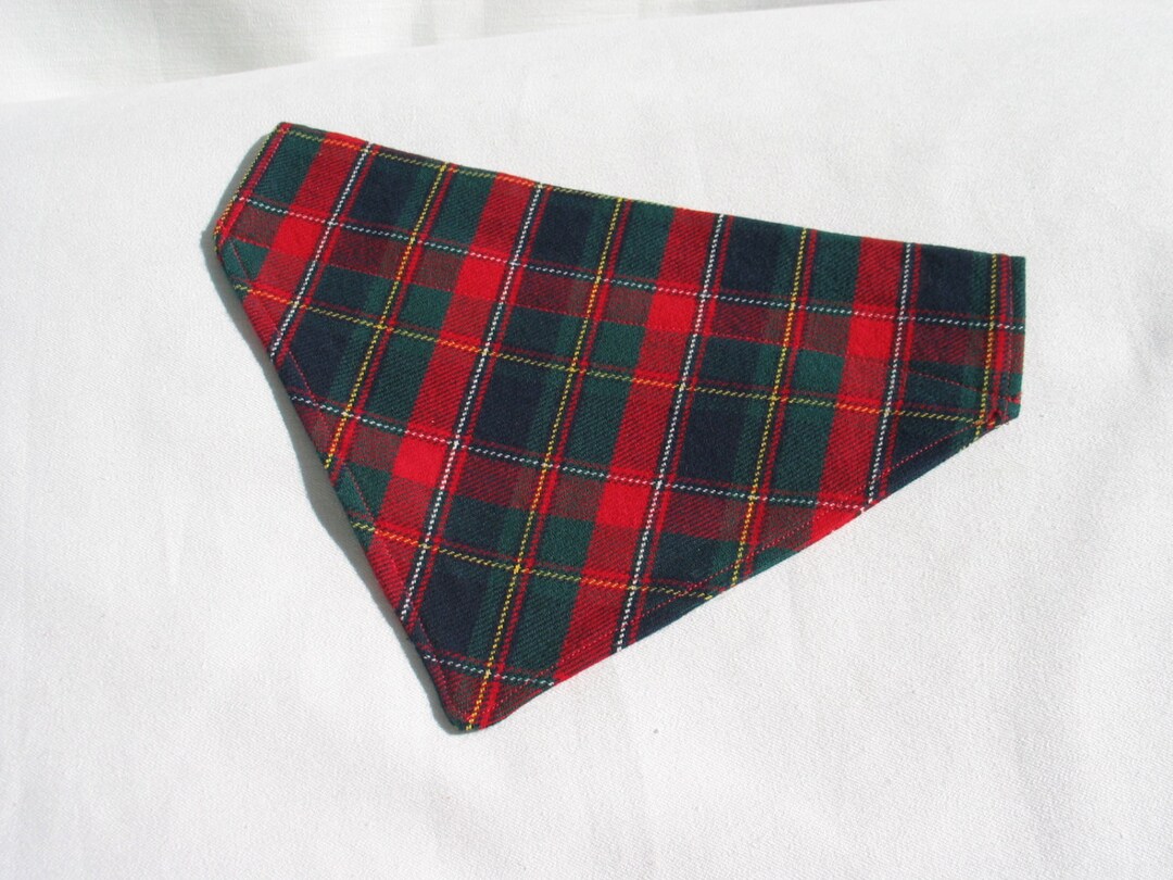 Bandana, Quebec Tartan Dog Bandana, Scottish Tartan Dog Kerchief, Plaid ...