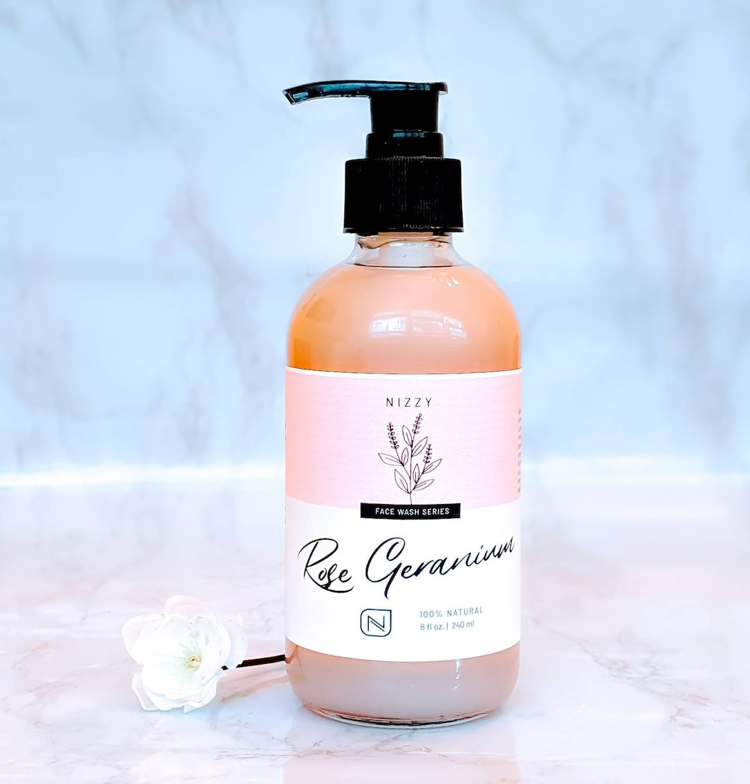 Natural Rose Geranium Face Wash, Face Wash for Dry Skin, Gentle Facial ...