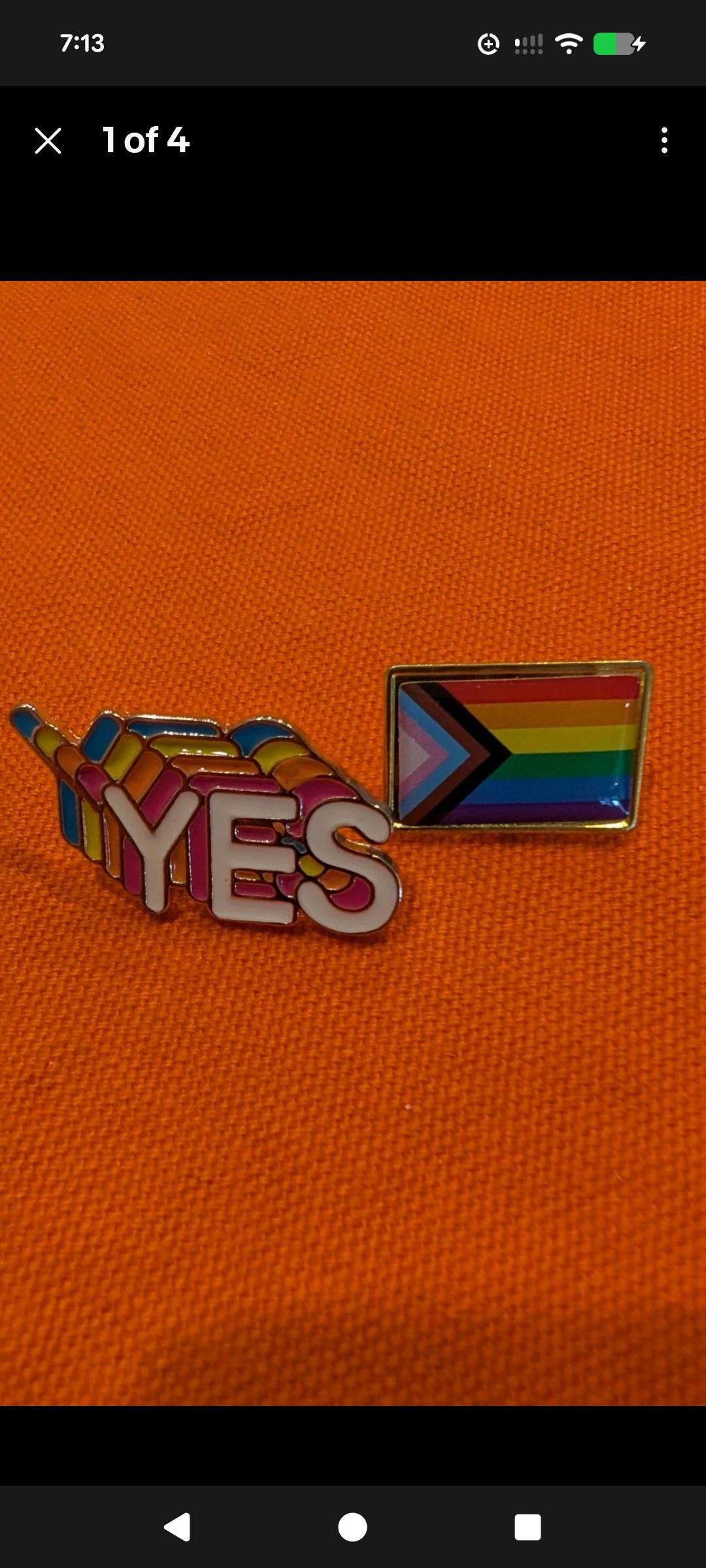 Vintage Progress Pride Flag Pin and YES Pride Pin - Etsy