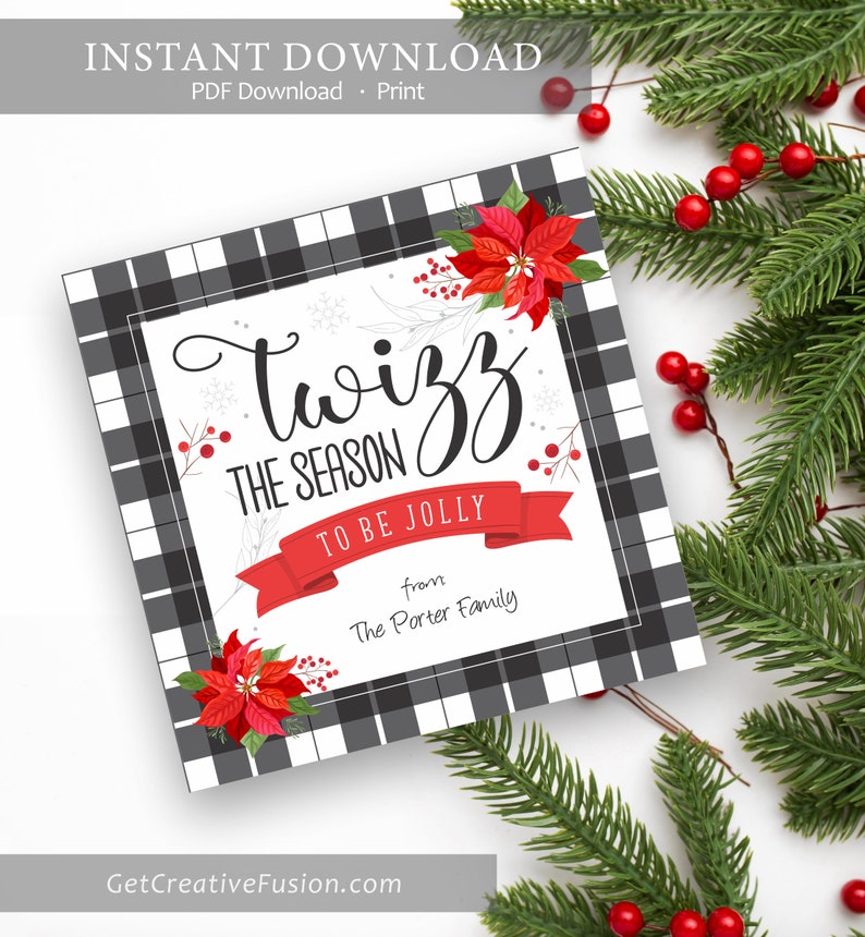 Tag for Twizzler Candy Printable Christmas Twizzler Tag - Etsy