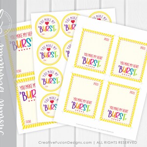 School Valentine Card Printable, Valentine Treats for School, Heart ...