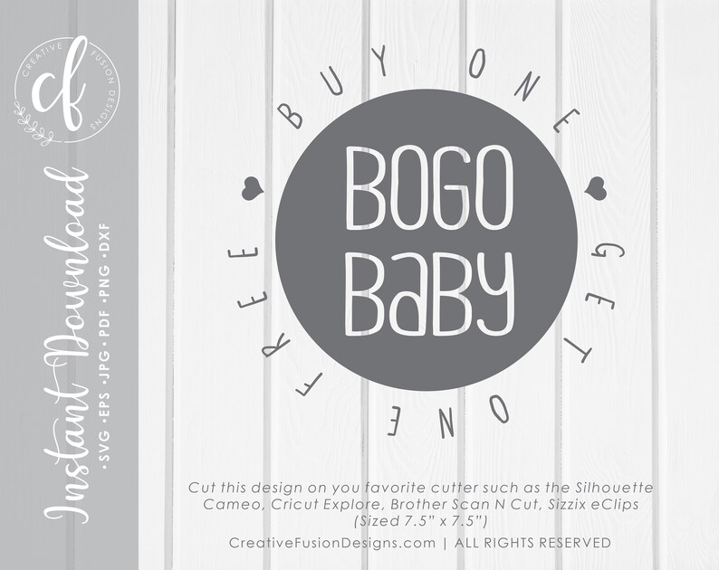 BOGO Baby SVG Digital Cut File Twins Tee Cut File DIY Twins | Etsy