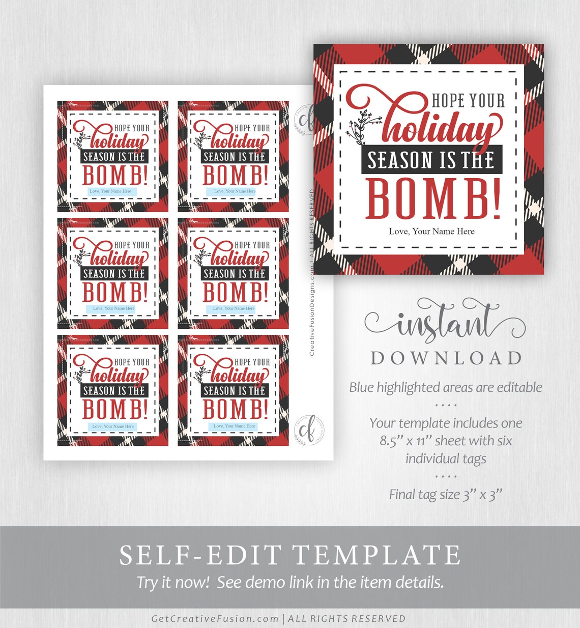 Bath Bomb Gift Tag Printable Christmas Bath Bomb Gift Tag - Etsy