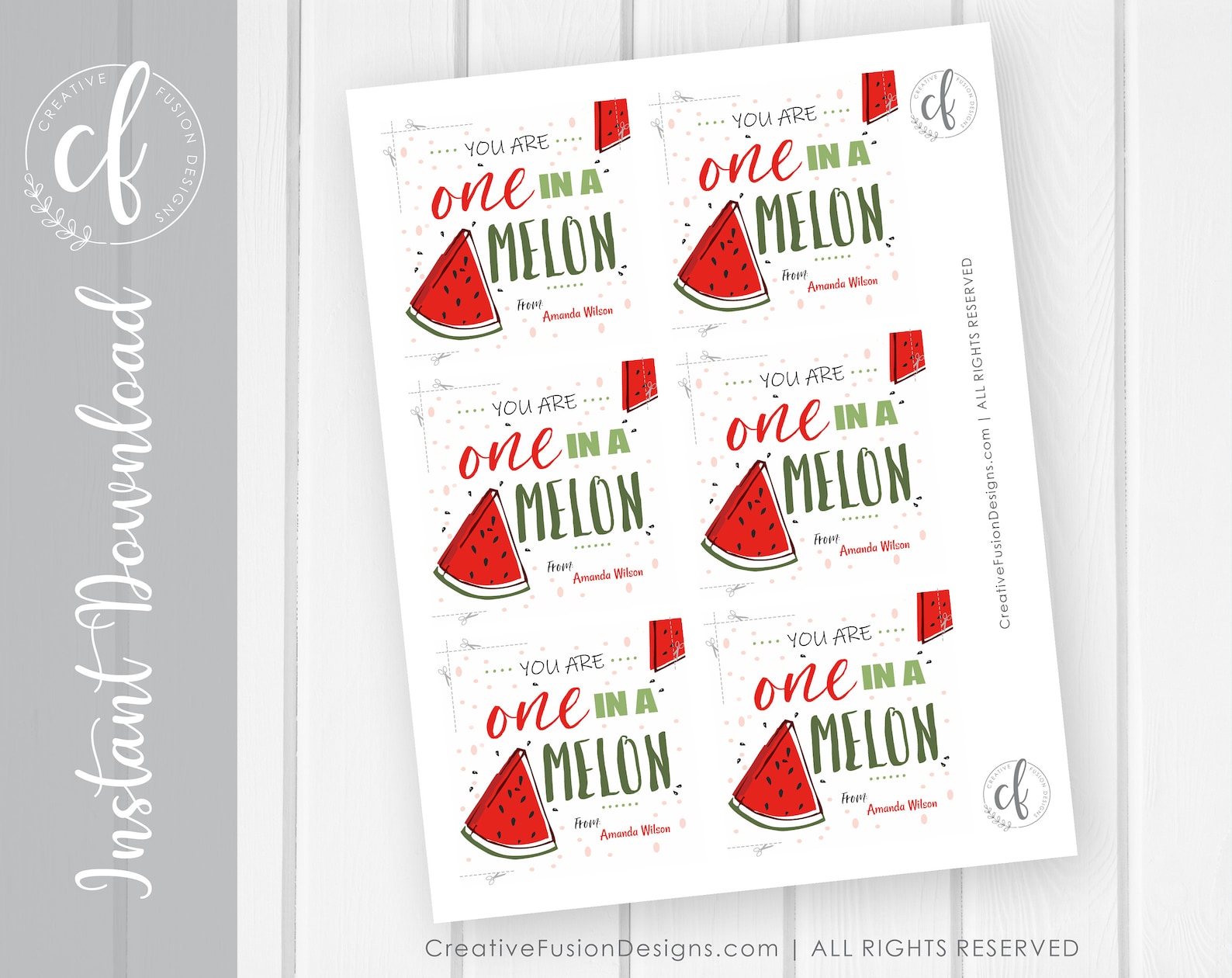 Teacher Appreciation Gift Watermelon Gift Tag one in - Etsy