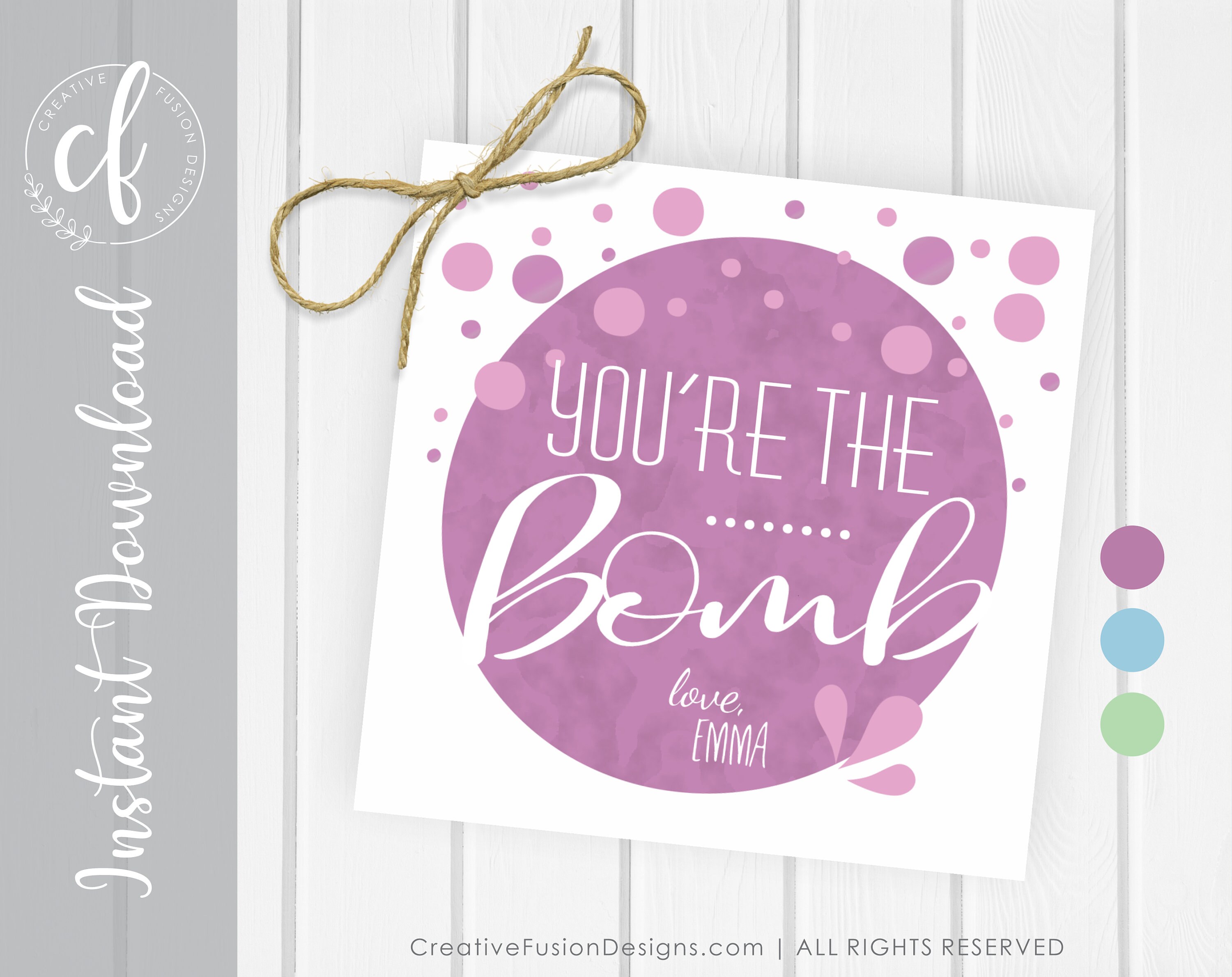 Teacher Appreciation Gift Bath Bomb Gift Tag - Etsy