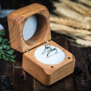 Wood Ring Box - Chestnut Hardwood - Double and Single Ring Boxes - Etsy