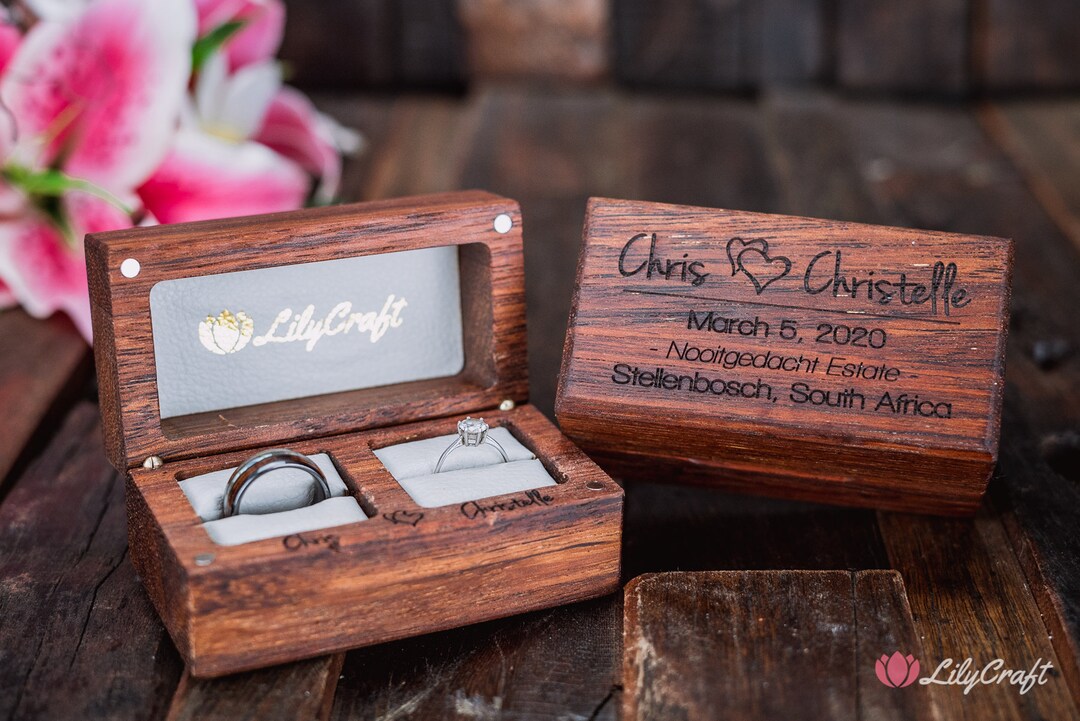Double Wedding Ring Box: A Unique and Personalized Keepsake - Etsy