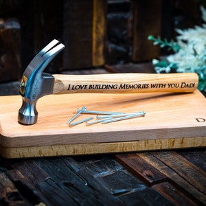 Engraved Hammer Gift Set for Father's Day. Personalized Gifts for Dad ...