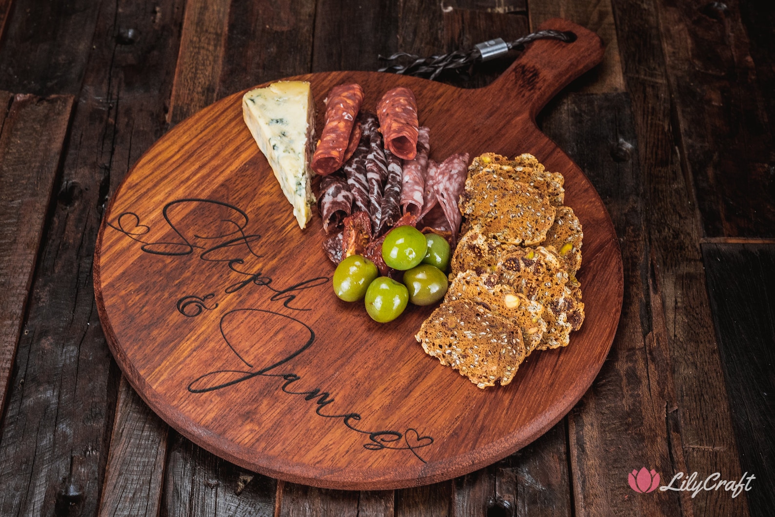 Custom Engraved Cheese Board. Personalised Round Cutting - Etsy