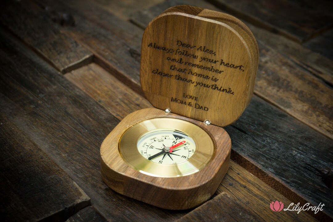 Unique Corporate Gift - Custom Engraved Compass - Etsy