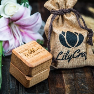 Wood Ring Box - Chestnut Hardwood - Double and Single Ring Boxes - Etsy