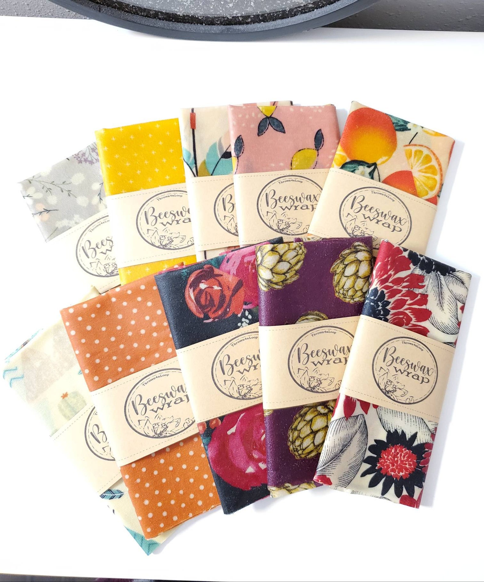 40 Beeswax Wraps 12x12 Reusable Eco Friendly Food Covers. Wholesale - Etsy
