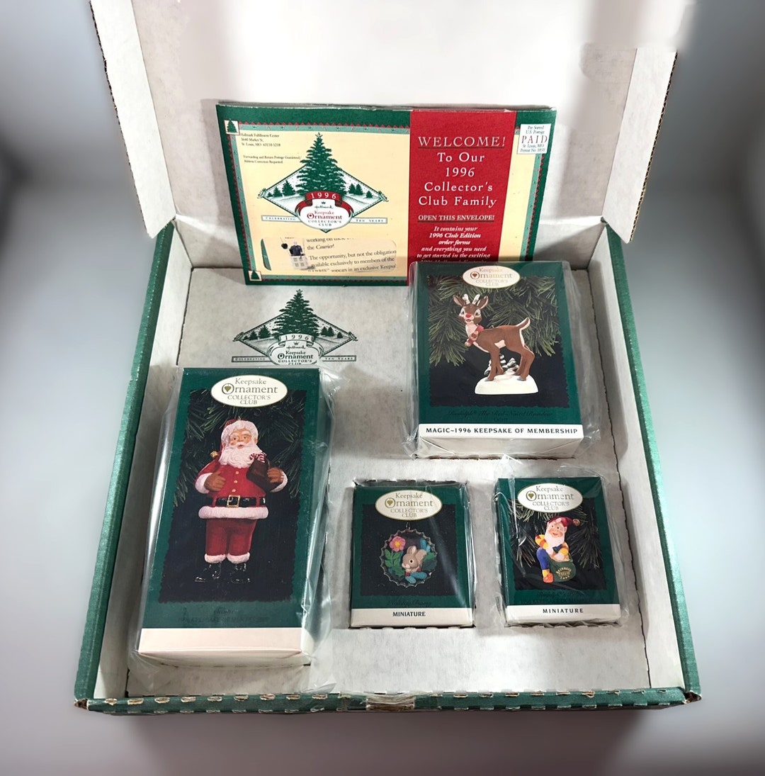 Vintage Hallmark Keepsake Ornaments Collectors Club 1996 Membership Kit ...