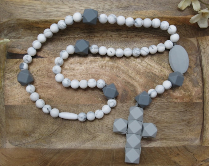 Silicone Rosary, Baby and Child's First Rosary, Baptism Gift, Sensory ...