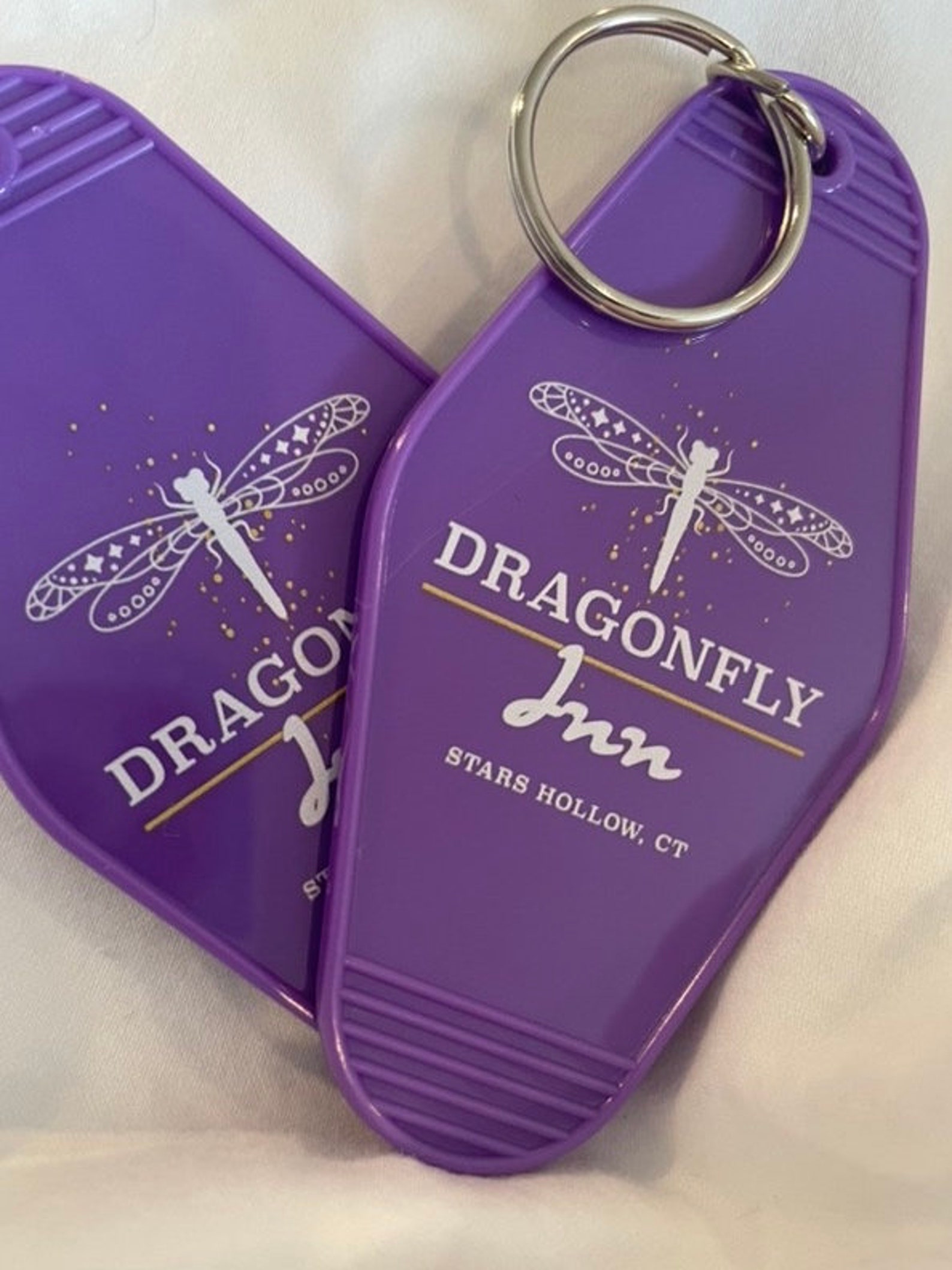 Dragonfly Inn Retro Motel Keychain Gift for Her Vintage Hotel Key Tag ...