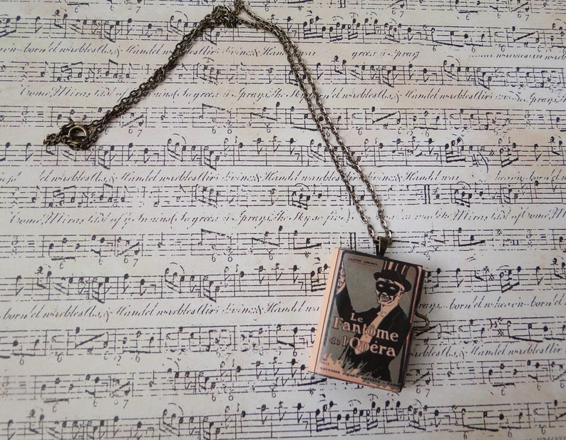 Custom Miniature Book Locket Pendant Choker Necklace Jewelry Vintage ...