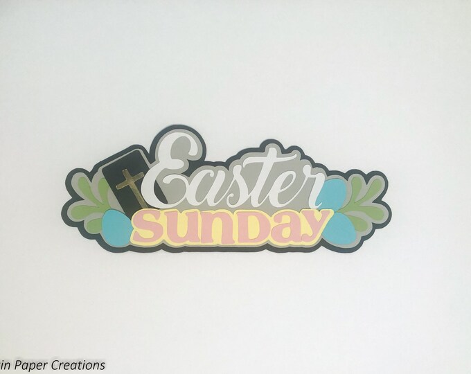 Easter Sunday Title Premade Scrapbook Pages Die Cut - Etsy