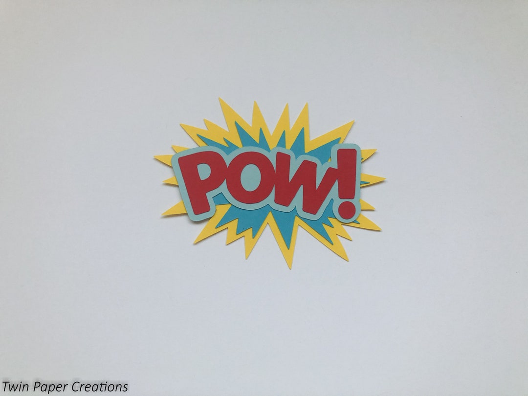 Pow Title Premade Scrapbook Pages Die Cut - Etsy