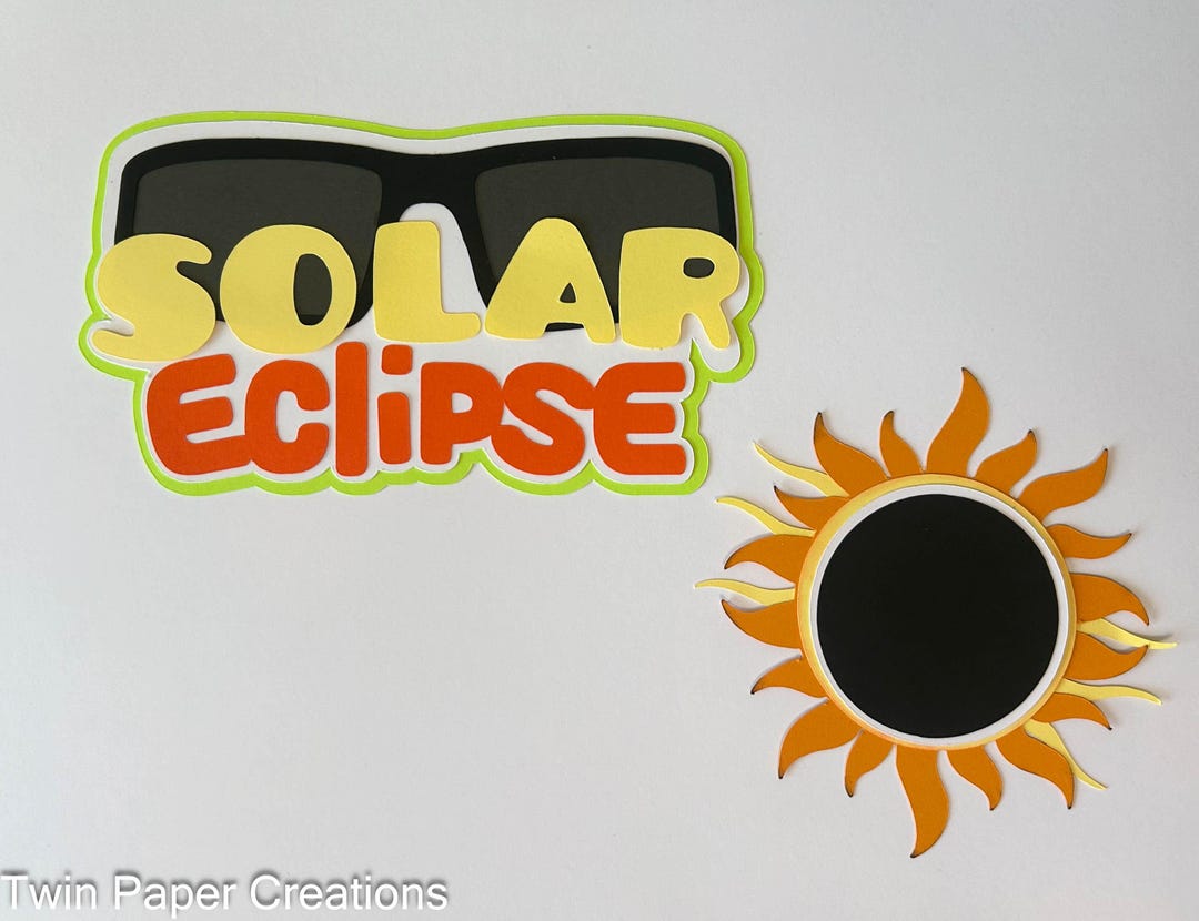 Solar Eclipse Set Premade Scrapbook Pages Die Cut - Etsy