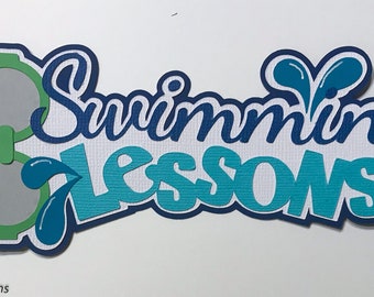 Swimming Lessons Boy Premade Scrapbook Pages Die Cut | Etsy