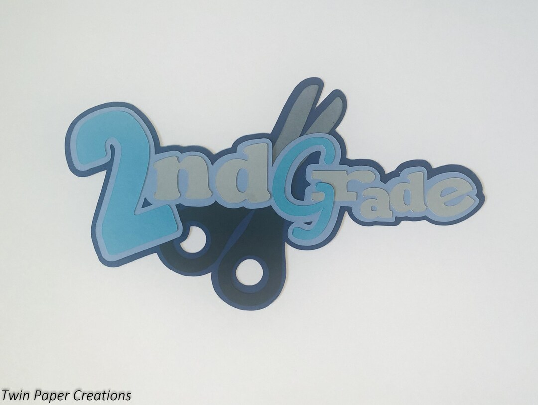 2nd Grade Title Premade Scrapbook Pages Die Cut - Etsy