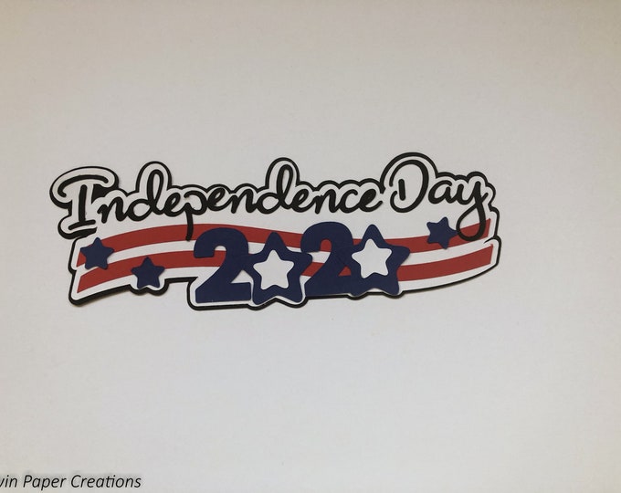 Independence Day 2020 Title Premade Scrapbook Pages Die Cut - Etsy