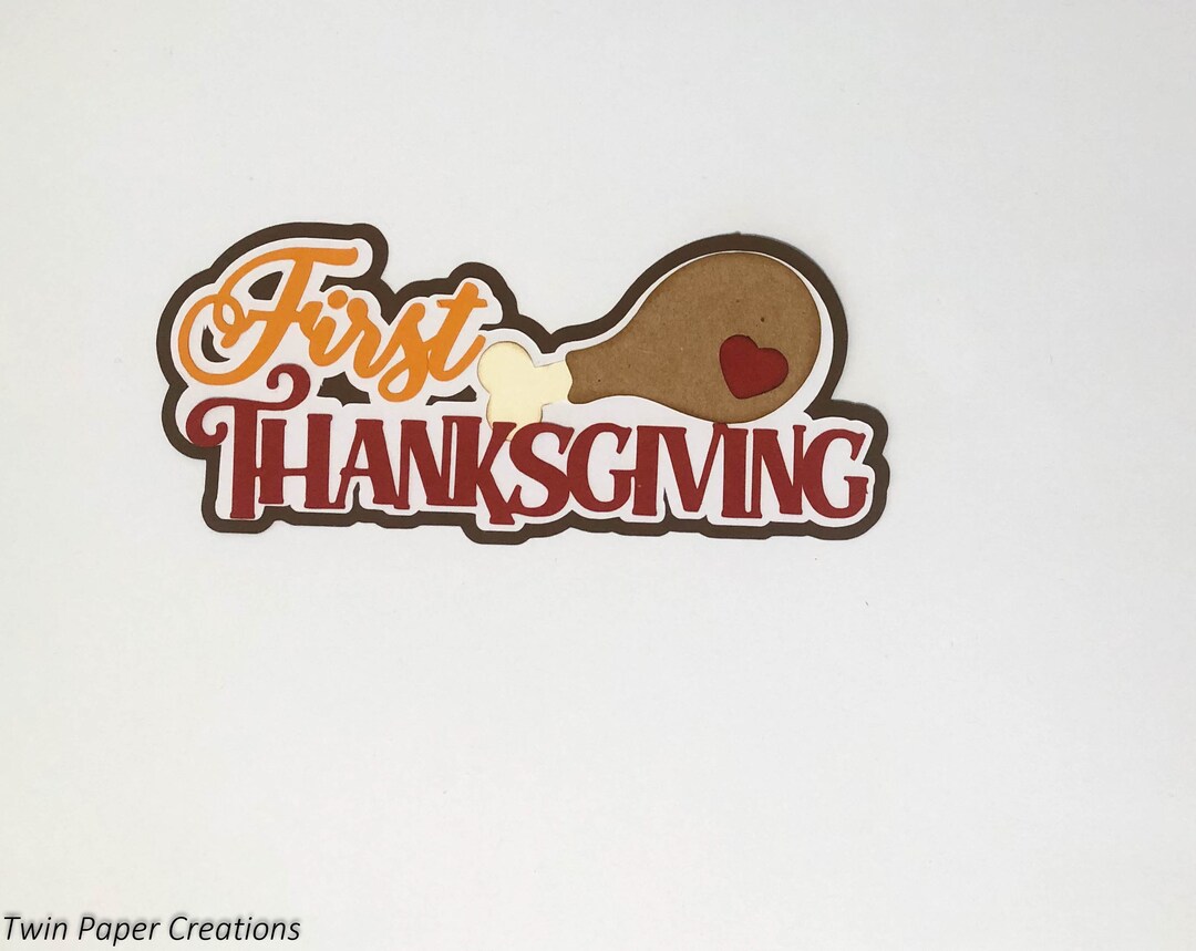 1st Thanksgiving Title Premade Scrapbook Pages Die Cut - Etsy