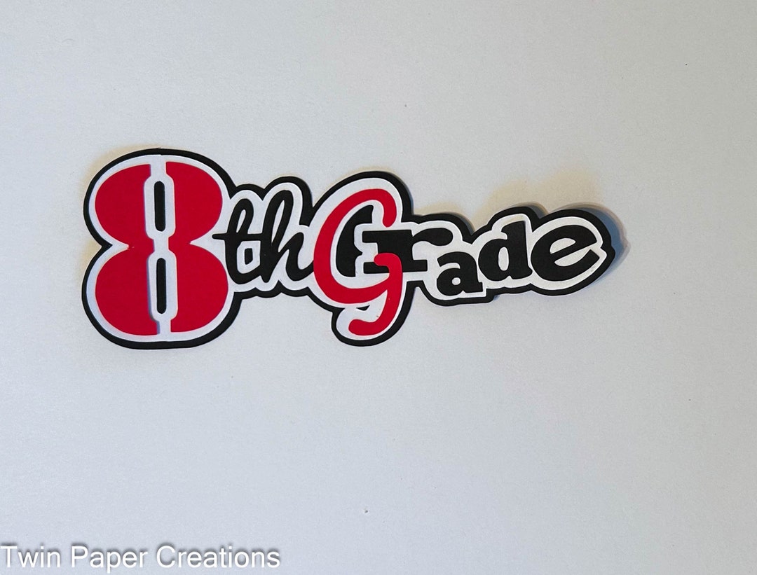 8th Grade Title Premade Scrapbook Pages Die Cut - Etsy