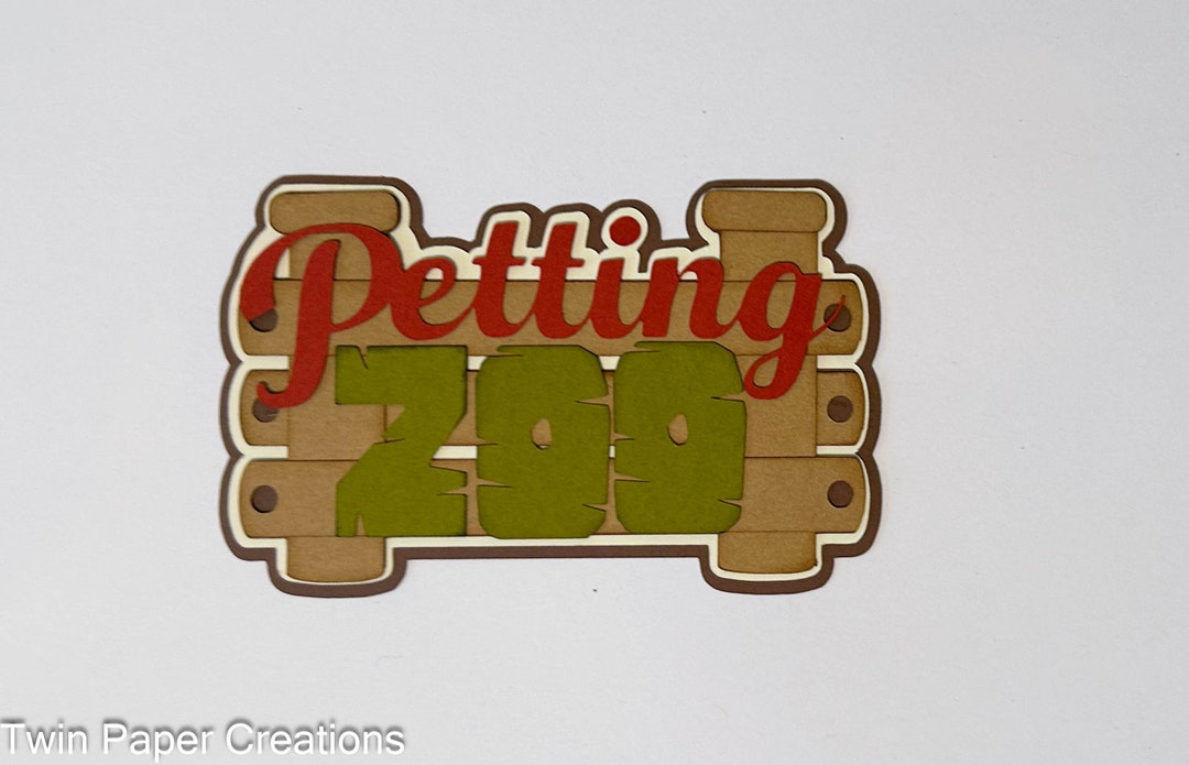 Petting Zoo Title Scrapbook Pages Die Cut - Etsy