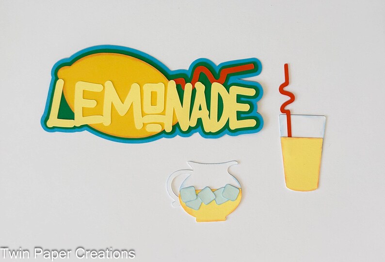 Lemonade Title Set Premade Scrapbook Pages Die Cut - Etsy