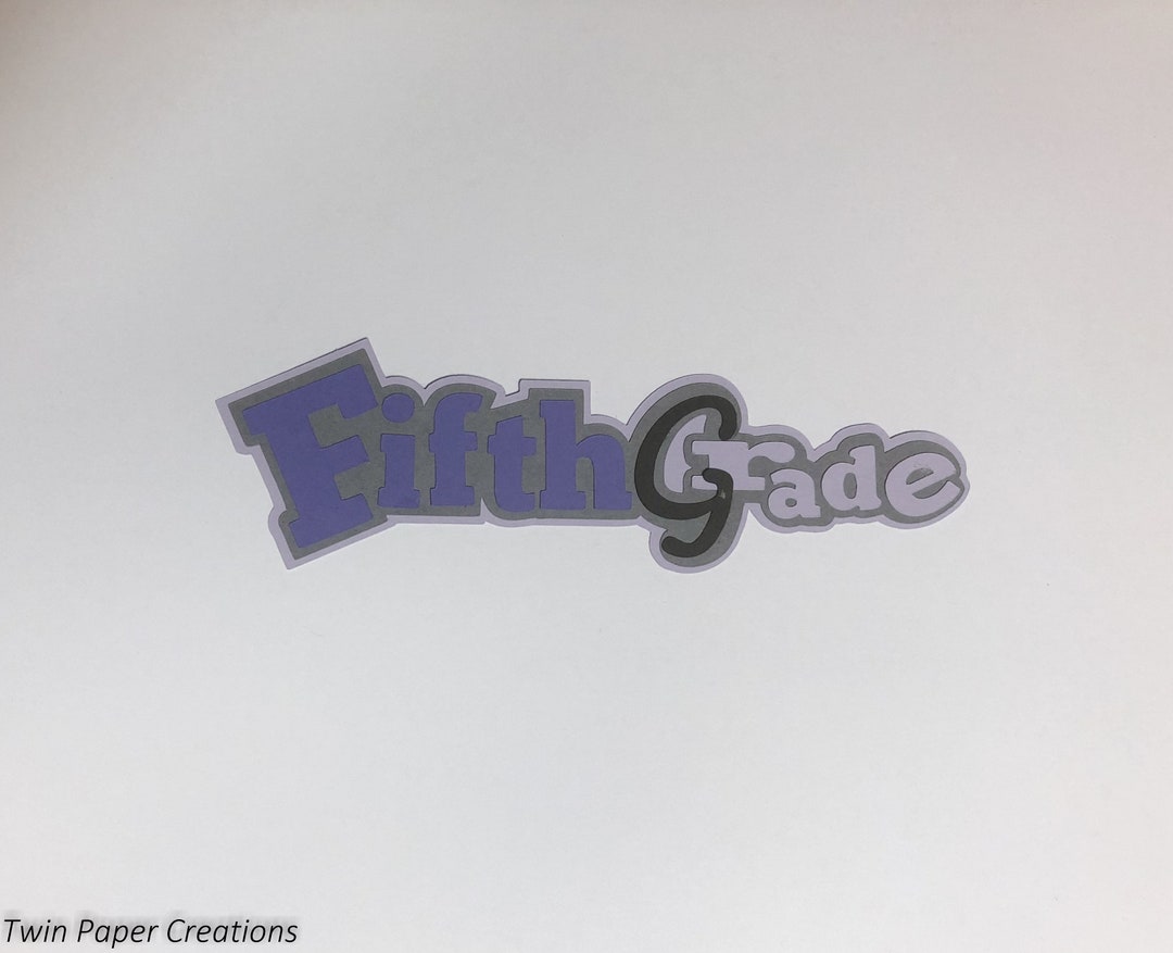5th Grade Title Premade Scrapbook Pages Die Cut - Etsy