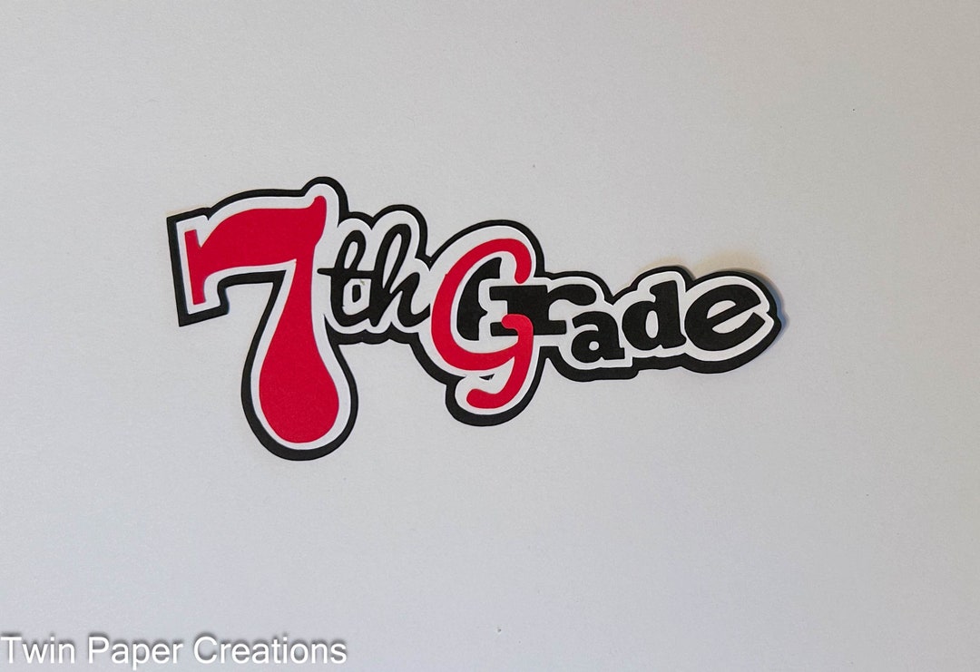 7th Grade Title Premade Scrapbook Pages Die Cut - Etsy