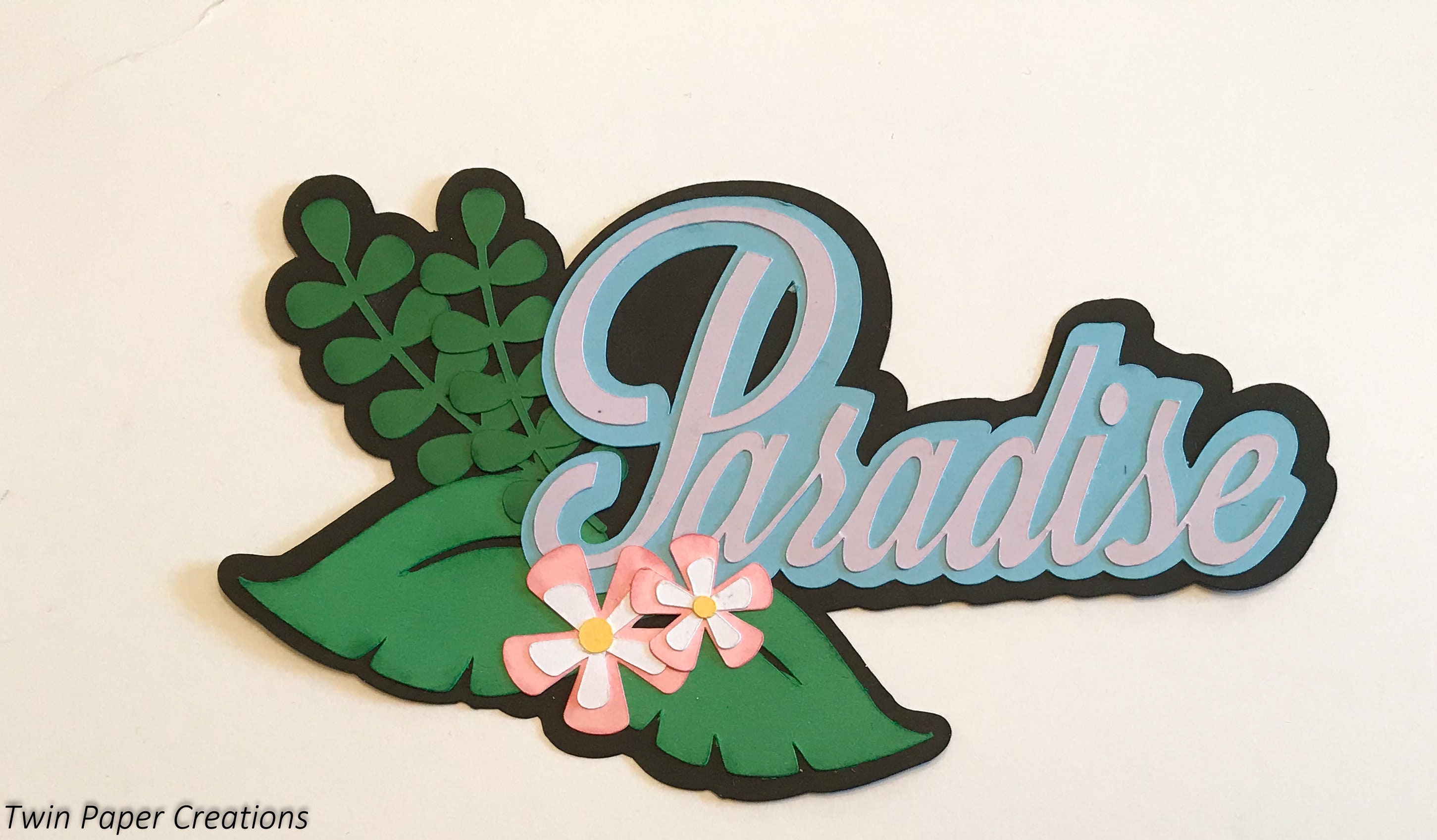 Paradise Title Premade Scrapbook Pages Die Cut - Etsy