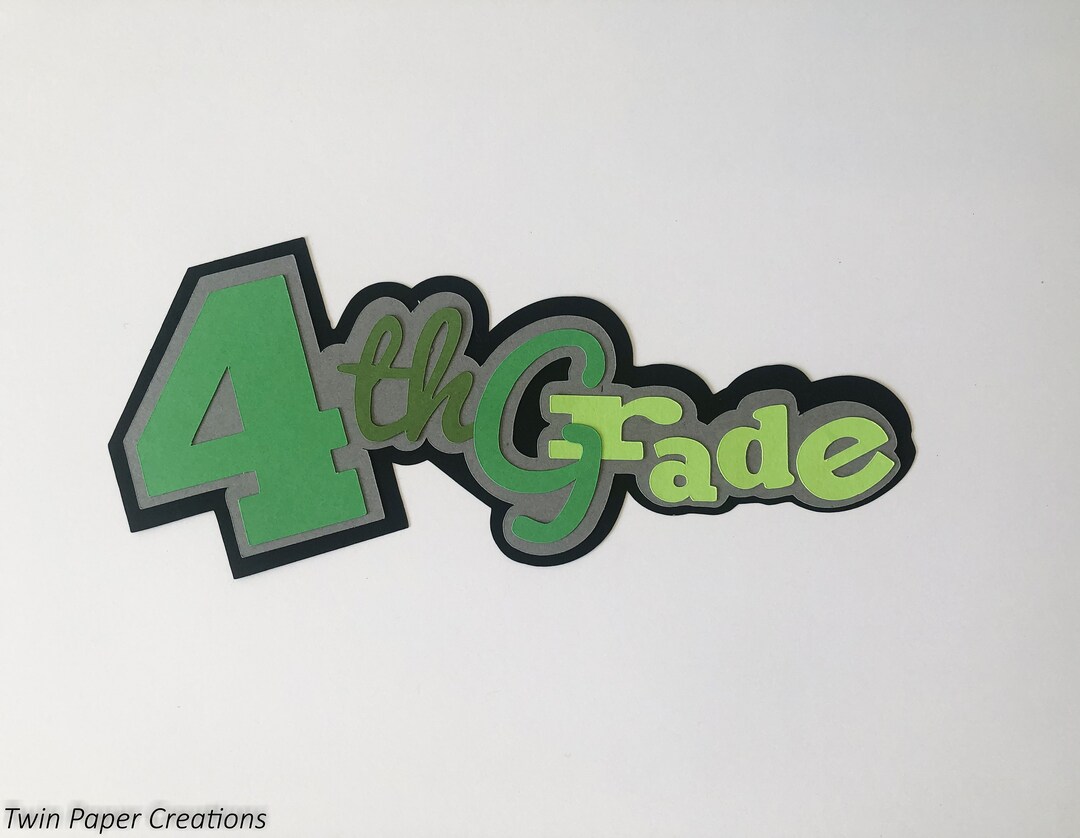 4th Grade Title Premade Scrapbook Pages Die Cut - Etsy