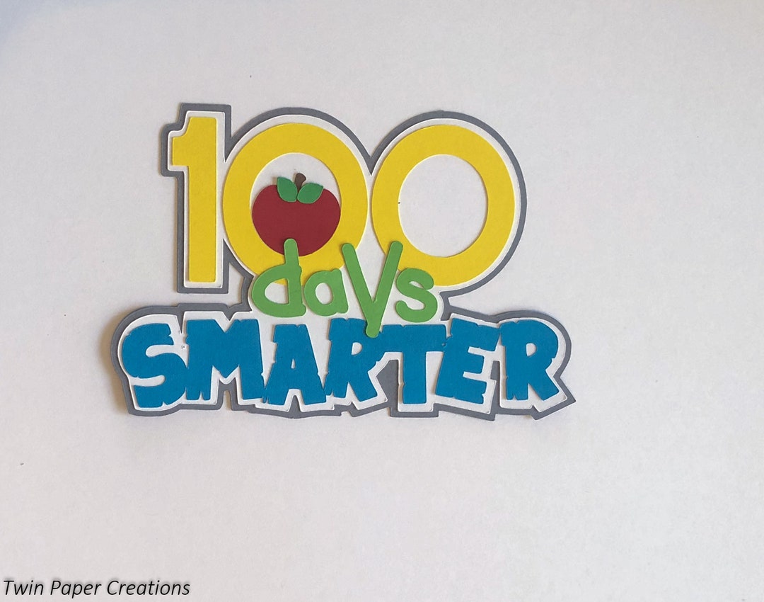 100 Days Smarter Title Premade Scrapbook Pages Die Cut - Etsy